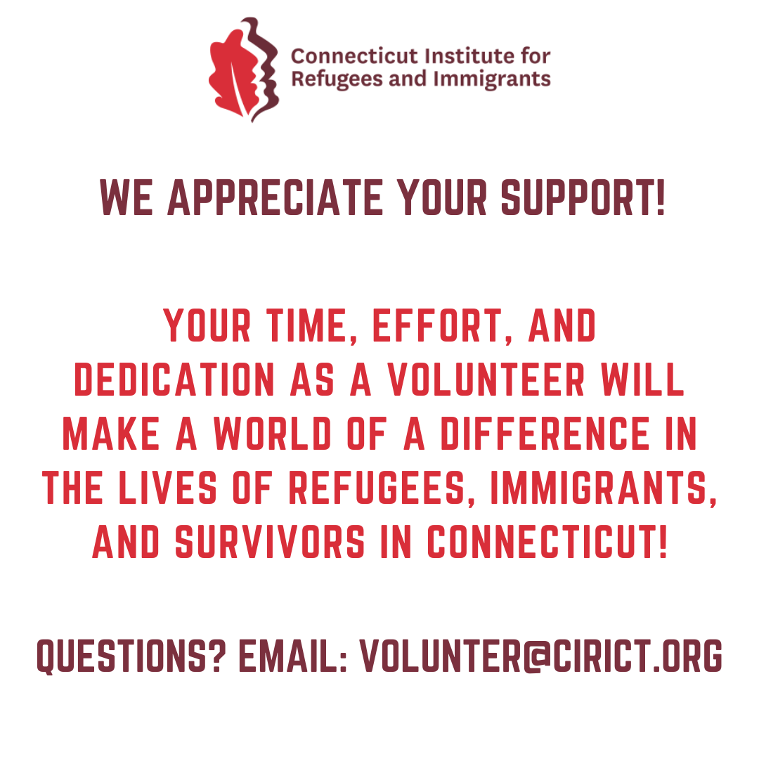 Volunteer Information Session - Connecticut Institute for Refugees and ...